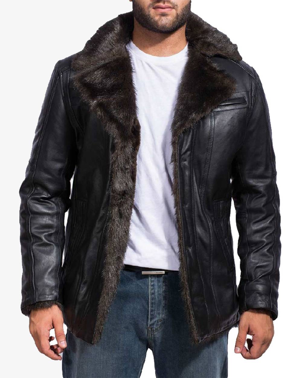 Best Cheap Leather Jackets Mens - Marko Woolen Leather